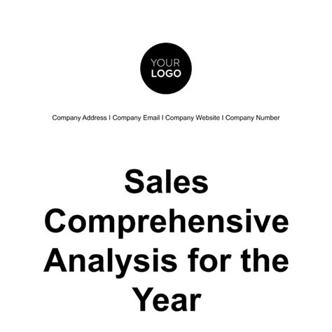 Sales Comprehensive Analysis For The Year Template Edit Online