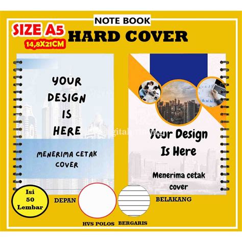 Jual Notebooknotes Costum Hardcover Spiral A5 Isi Hvs 50lbr Shopee