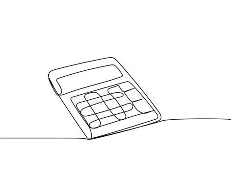Calculator Drawing Line One Stock Illustrations 172 Calculator