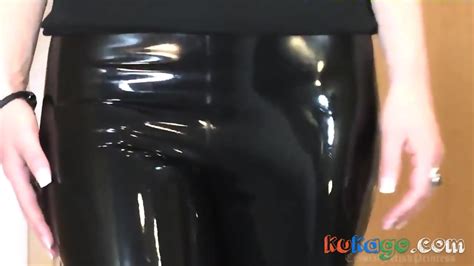 Sexy Latex Liquid Leggings With Red Stilettos Fetish Eporner
