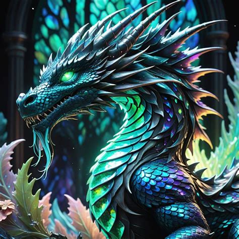 Ethereal Black Elemental Void Sword With Iridescen Ai Art