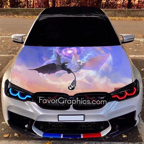 Toothless And The Lightfury Itasha Car Vinyl Hood Wrap Decal Sticker