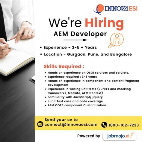 innova esi on linkedin jobopening applynow hiring aemdeveloper