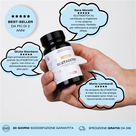 Glutadetox Glutatione Setria® Puro Con Nac 60 Capsule Orbis Lifestyle