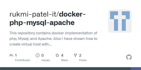 Github Rukmi Patel Itdocker Php Mysql Apache This Repository Contains Docker Implementation