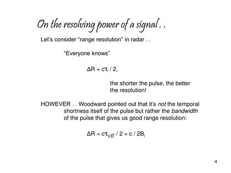 Ppt The Autocorrelation Function Key To Woodwards Resolution Theory Powerpoint Presentation