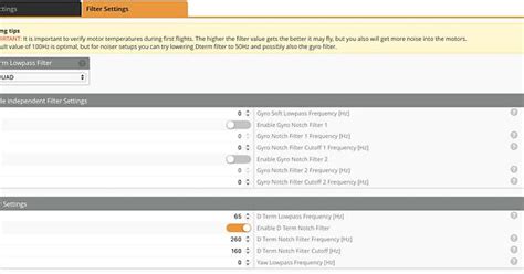 Drone Pid And Filter Settings Album On Imgur