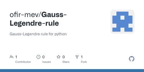 Github Ofir Mevgauss Legendre Rule Gauss Legendre Rule For Python