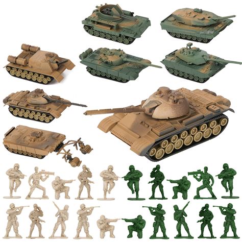 Proloso Military Army Playset 8 Take Apart Battle Tank
