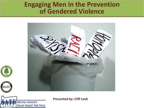 Ppt Engaging Men In The Prevention Of Gendered Violence Powerpoint