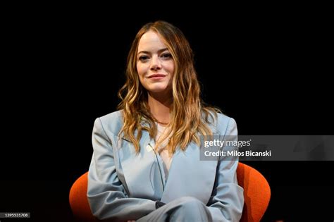 Emma Stone Attends A Press Conference After The Screening Of Her New