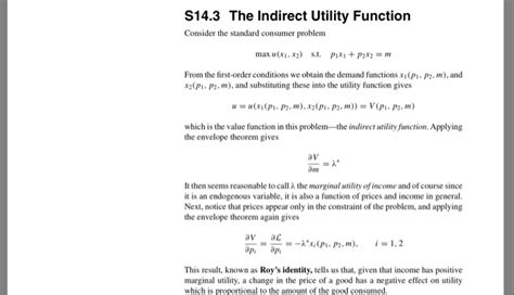 2 Show That The Indirect Utility Function Derived In