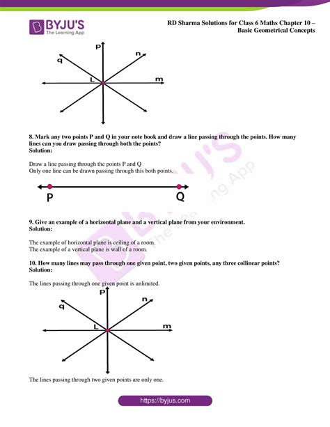 Rd Sharma Solutions For Class 6 Chapter 10 Basic Geometrical Concepts Pdf