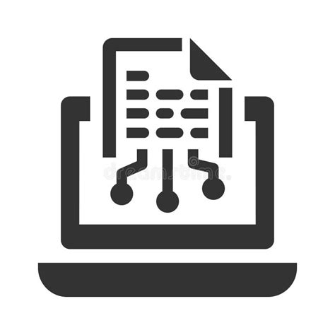 Digital Data Icon Stock Illustration Illustration Of Laptop 351612964