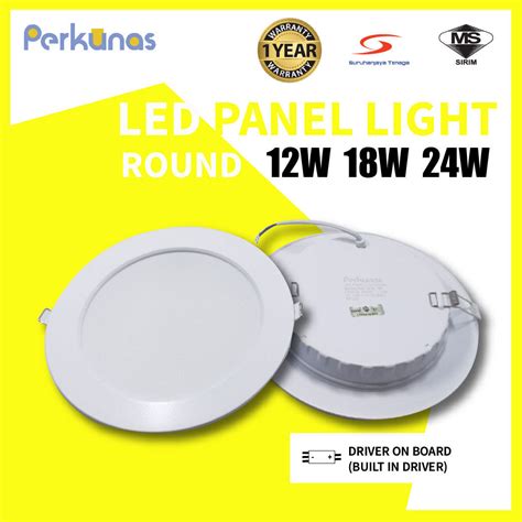 Sirim Perkunas 12w 18w 24w Round Recessed Led Panel Light Downlight