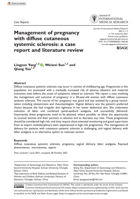 Pdf Management Of Pregnancy With Diffuse Cutaneous Systemic Sclerosis A Case Report And