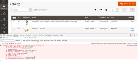 magento2 clicking row in catalog product grid doesn t work magento