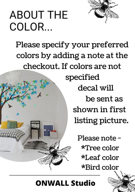 Large Maple Tree Decal Nursery Vinyl Decal Tree Wall Decal Etsy