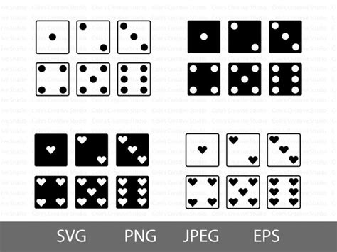 Dice Set Svg Bundle Dice Svg Dice Sets Dice Vector Dice Etsy