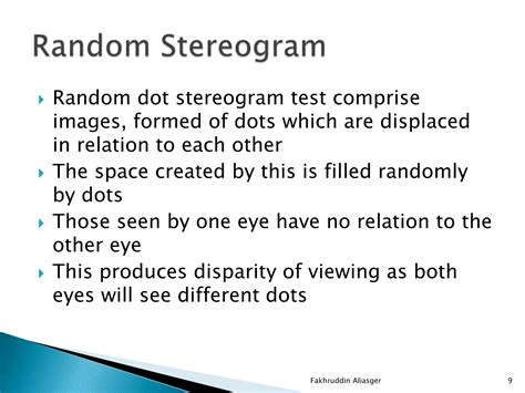 Test For Stereopsis Pptx