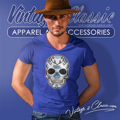 Carolina Panthers Sugar Skull Shirt Vintagenclassic Tee