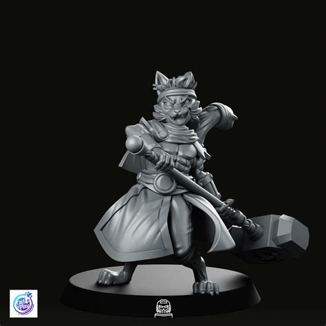 Catfolk Barbarian Miniature Fantasy By Castnplay We Print Miniatures