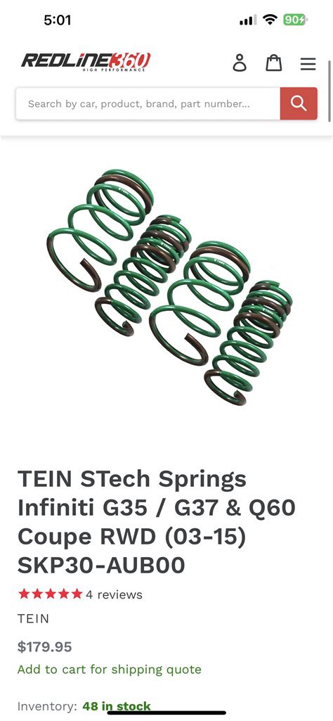 Tein Stech Lowering Springs Rg37