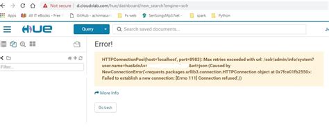 Hue Dashboard Connectivity Error Lab Support Cloudxlab Discussions