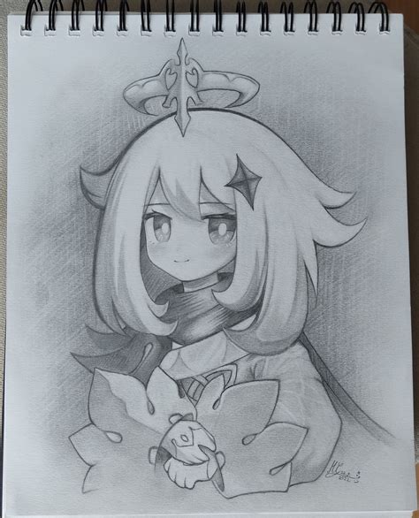 Heres Paimon Fanart I Did Once Until I Draw Something New ] Genshin