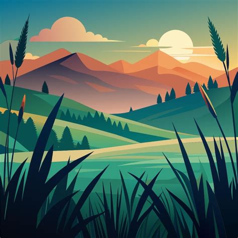 Grass Vector Illustration Flat 2 Premium Ai Generated Vector