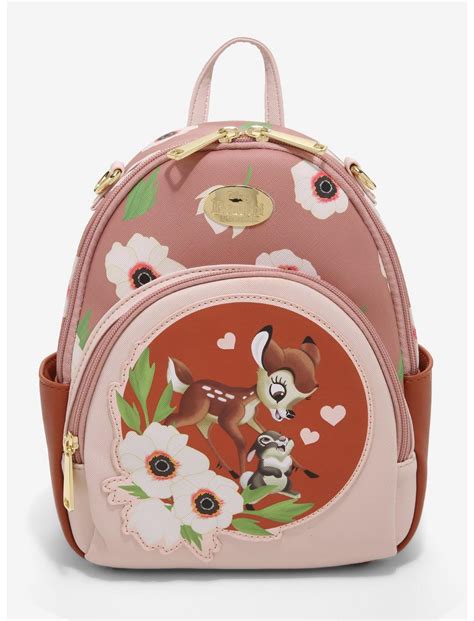 Disney Bambi Thumper And Bambi Watercolor Circle Portrait Convertible Mini Backpack Her Universe