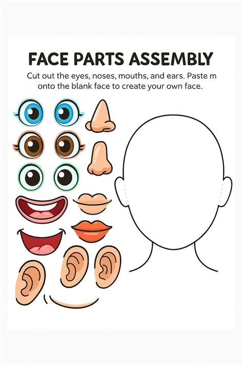 Face Parts Assembly Worksheet Download And Print Now