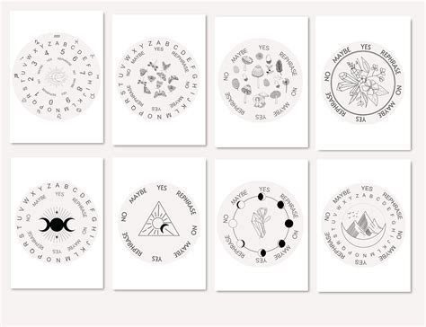 Pendulum Boards 8 Printable Pendulum Boards And Guide Etsy Uk