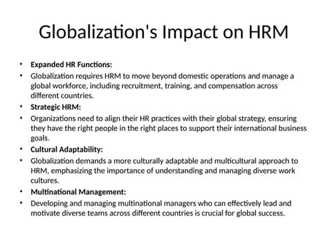Globalization And Competition Trends In Hrmpptx
