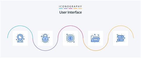 User Interface Blue 5 Icon Pack Including Disable User User Enable