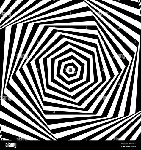 Optical Art Hexagonal Spiral Pattern Stock Vector Image And Art Alamy