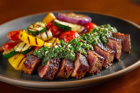 Wagyu Picanha Steaks Gegrillt Mit Chimichurri And Gemüse Eifel Wagyu