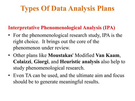 Choosing A Qualitative Data Analysis Plan Pptx