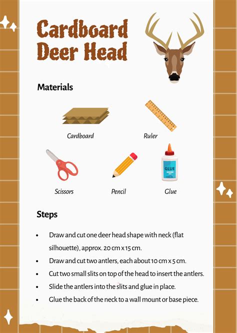 Free Cardboard Deer Head Template To Edit Online