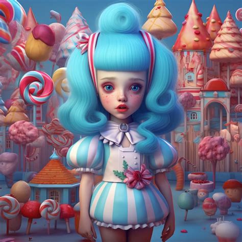 Premium Ai Image Kawaii Candy Girl
