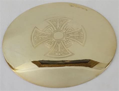 Ref 8454 Solid Sterling Silver Gothic Chalice And Paten