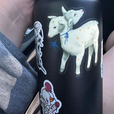 Two Headed Lamb Vinyl Sticker Etsy