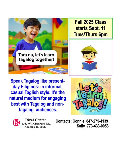 Tagalog Classes Rizal Center