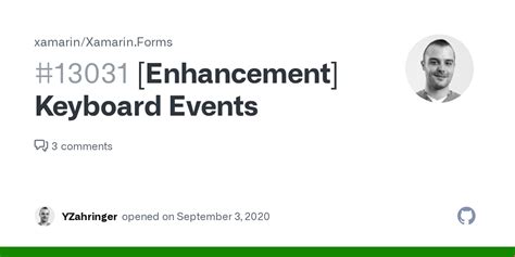 Enhancement Keyboard Events · Issue 13031 · Xamarinxamarinforms