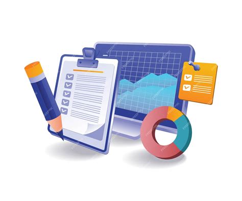 Premium Vector Computer Data Analysis Checklist Business