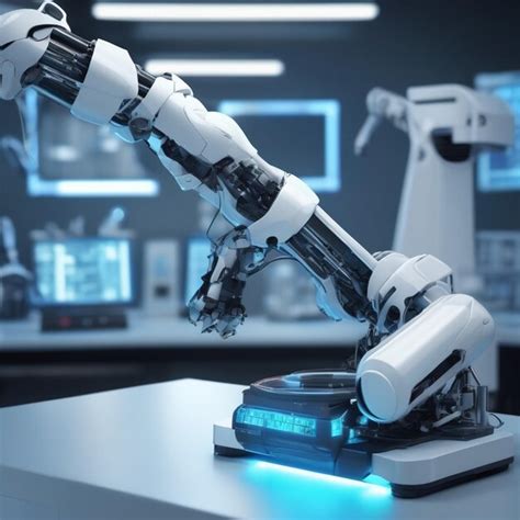 Precision Perfected Robotic Arm Unveils Scientific Precision Premium AI Generated Image
