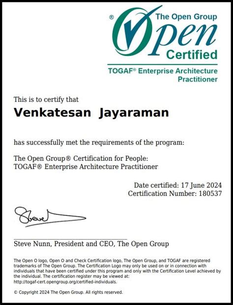 togaf togaf10 enterprisearchitecture certificationachievement careerdevelopment