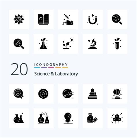 20 Science Solid Glyph Icon Pack Like Science World Procreation Science