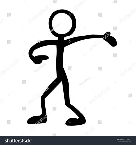 Stick Figure Pointing Me Vector De Stock Libre De Regalías 1127548415