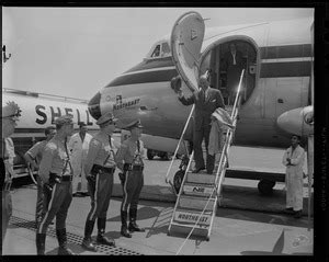 Adlai Stevenson Exiting A Northeast Airlines Airplane Digital